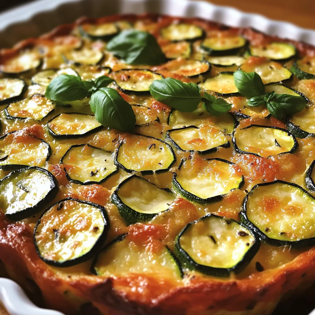 Clafoutis de courgettes au parmesan irrésistible et léger