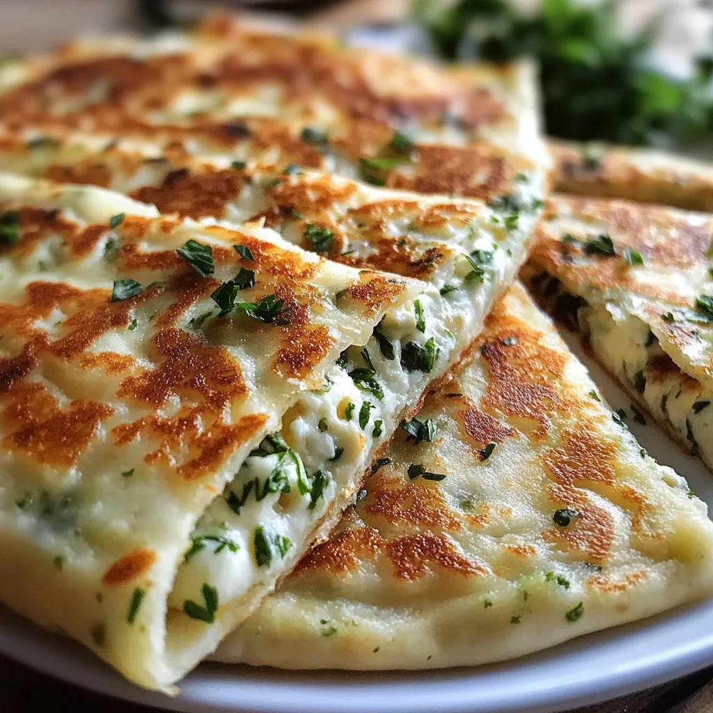 Gozleme turc fromage et herbes : Un délice irrésistible fait maison